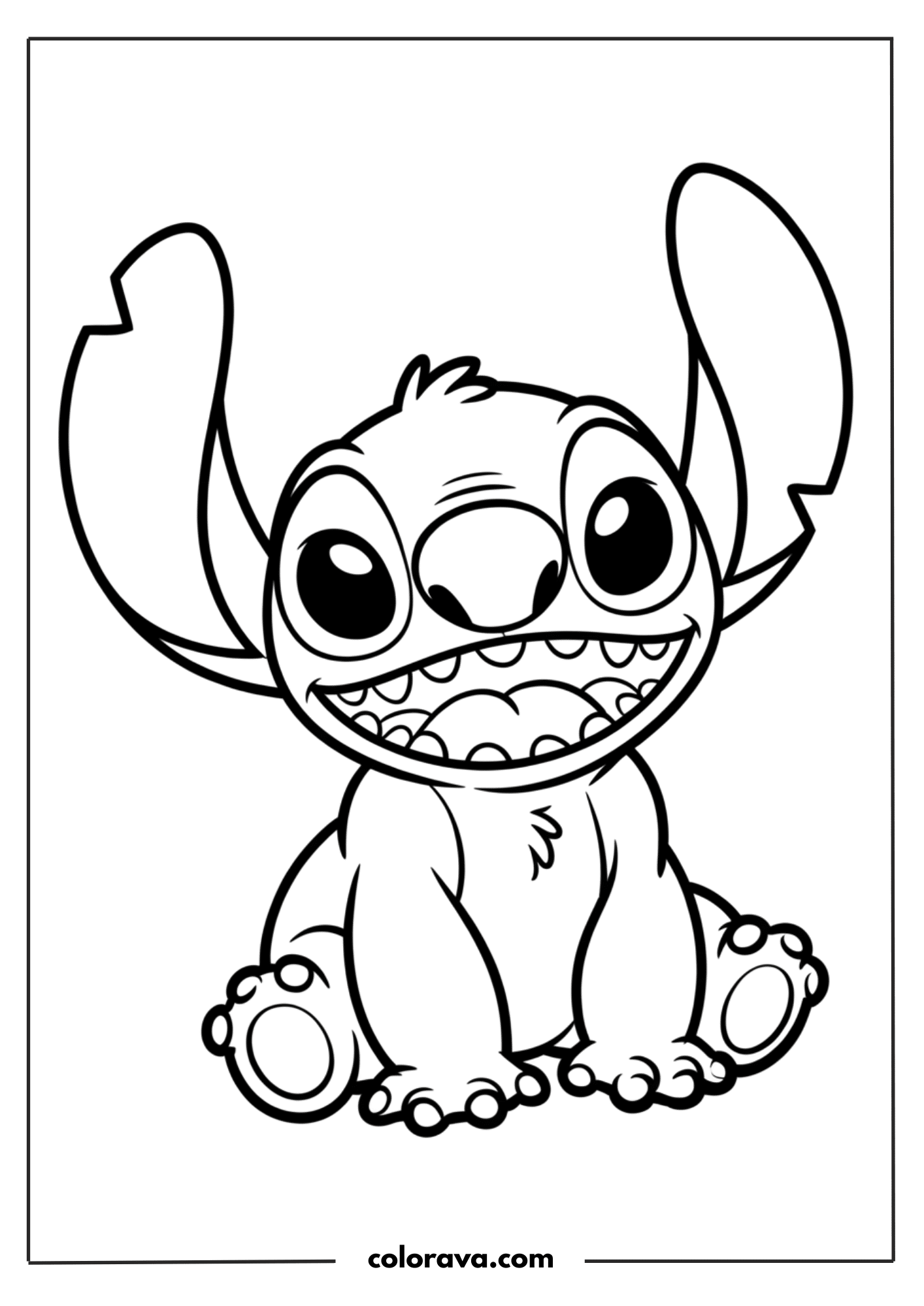 60 Stitch Coloring Pages - Free Printables (PDF) - COLORAVA