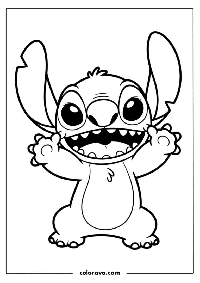 60 Stitch Coloring Pages - Free Printables (PDF) - COLORAVA