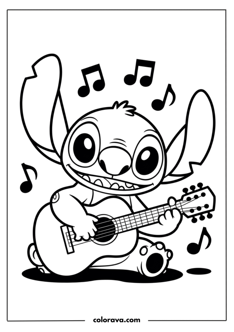60 Stitch Coloring Pages - Free Printables (PDF) - COLORAVA