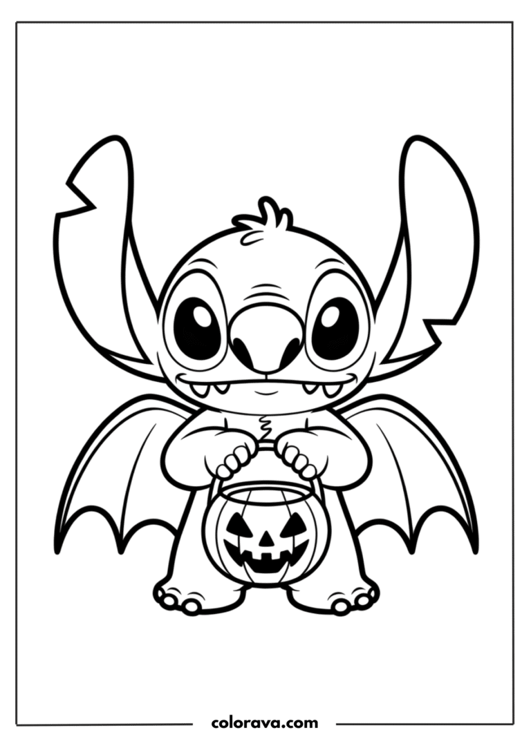 60 Stitch Coloring Pages - Free Printables (PDF) - COLORAVA