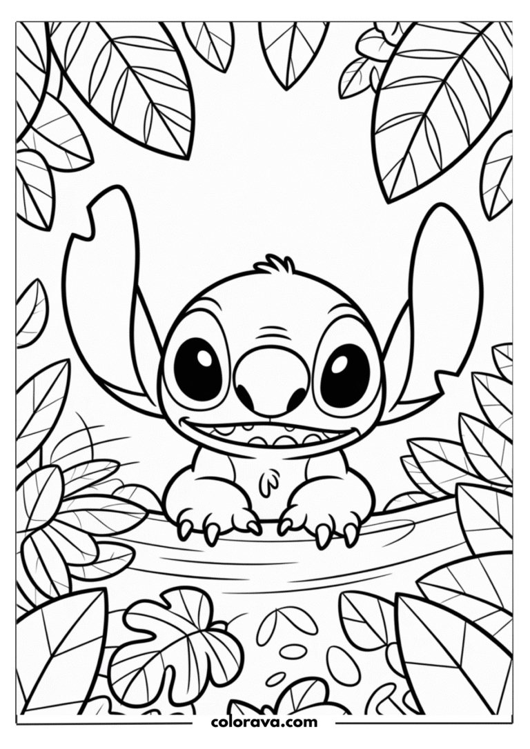 60 Stitch Coloring Pages - Free Printables (PDF) - COLORAVA