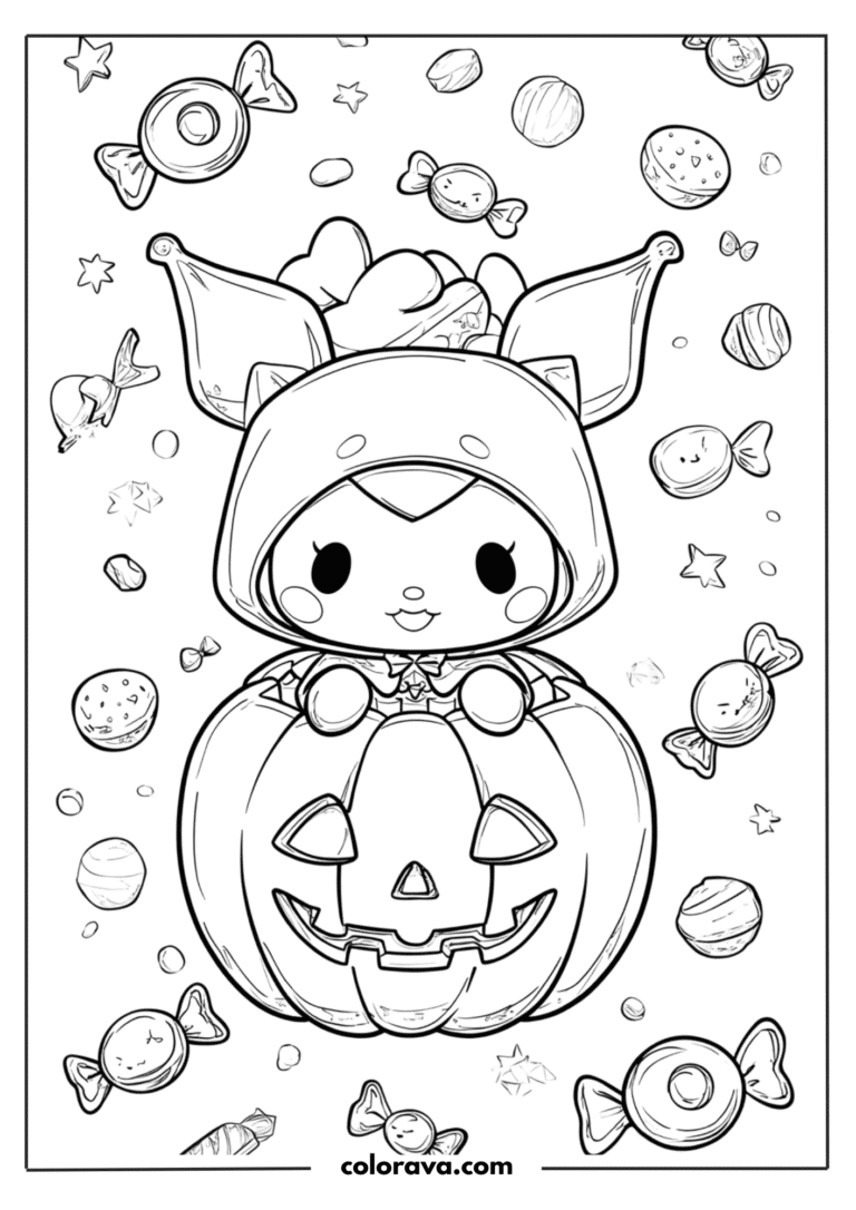 40 Kuromi Coloring Pages - Free Printables - COLORAVA