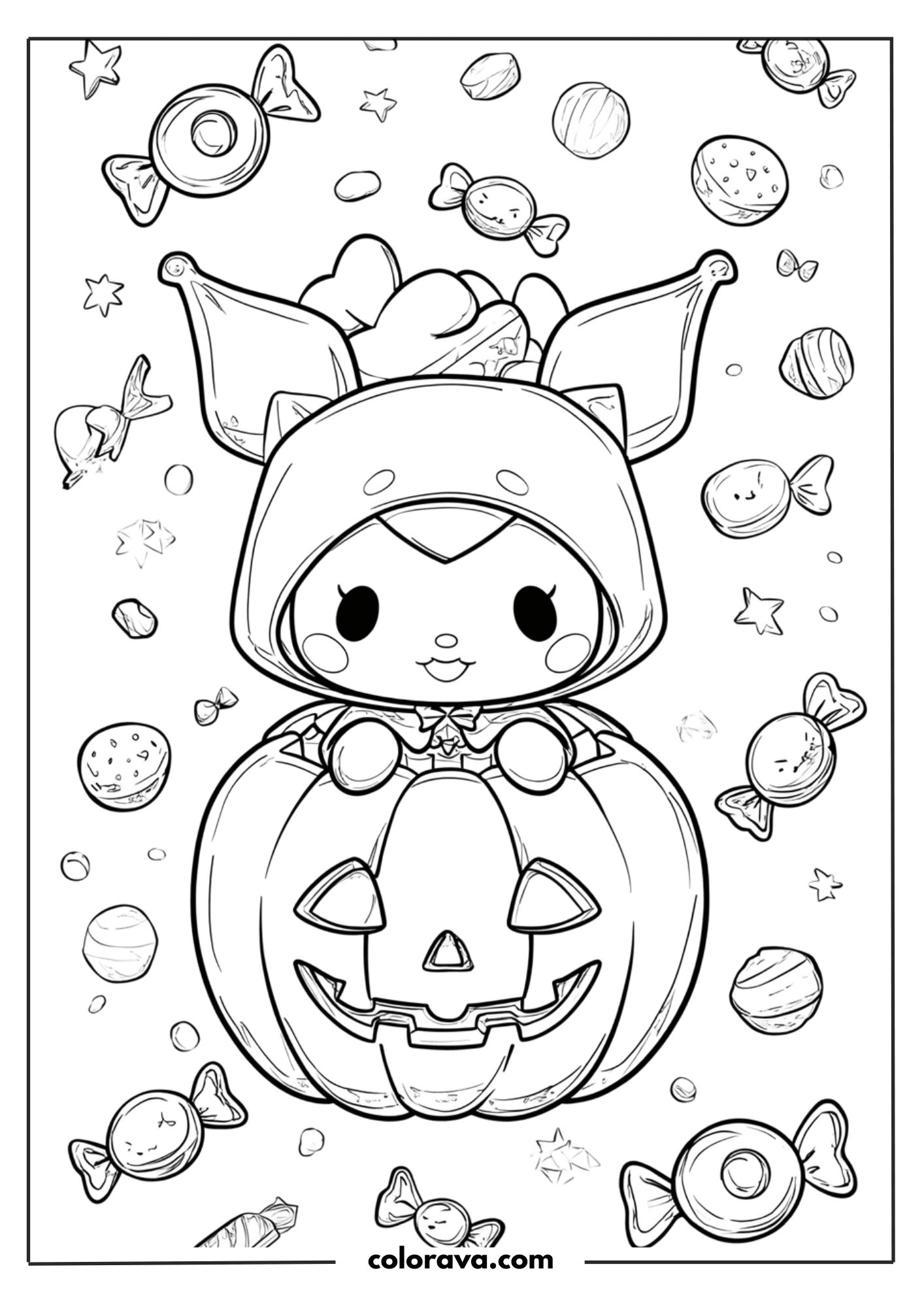 40 Kuromi Coloring Pages - Free Printables - COLORAVA
